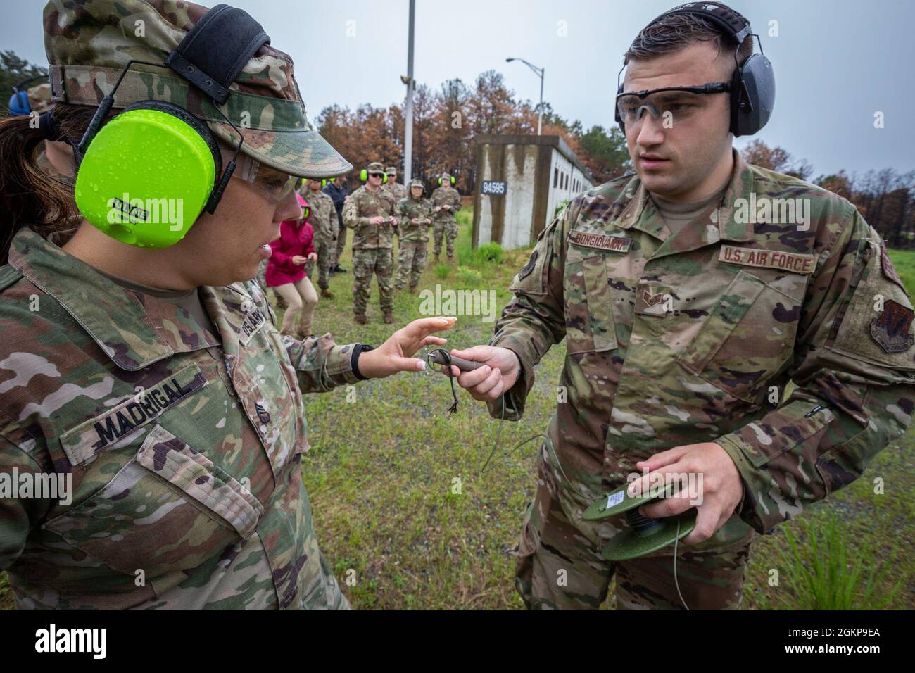 U.S. Air Force Staff Sgt. Russell J. Bongiovanni, right, explosive ...