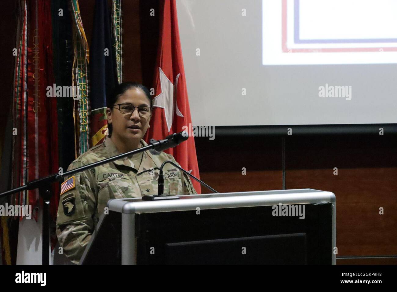 Brig. Gen. Andree Carter, deputy commanding general of the 63rd ...