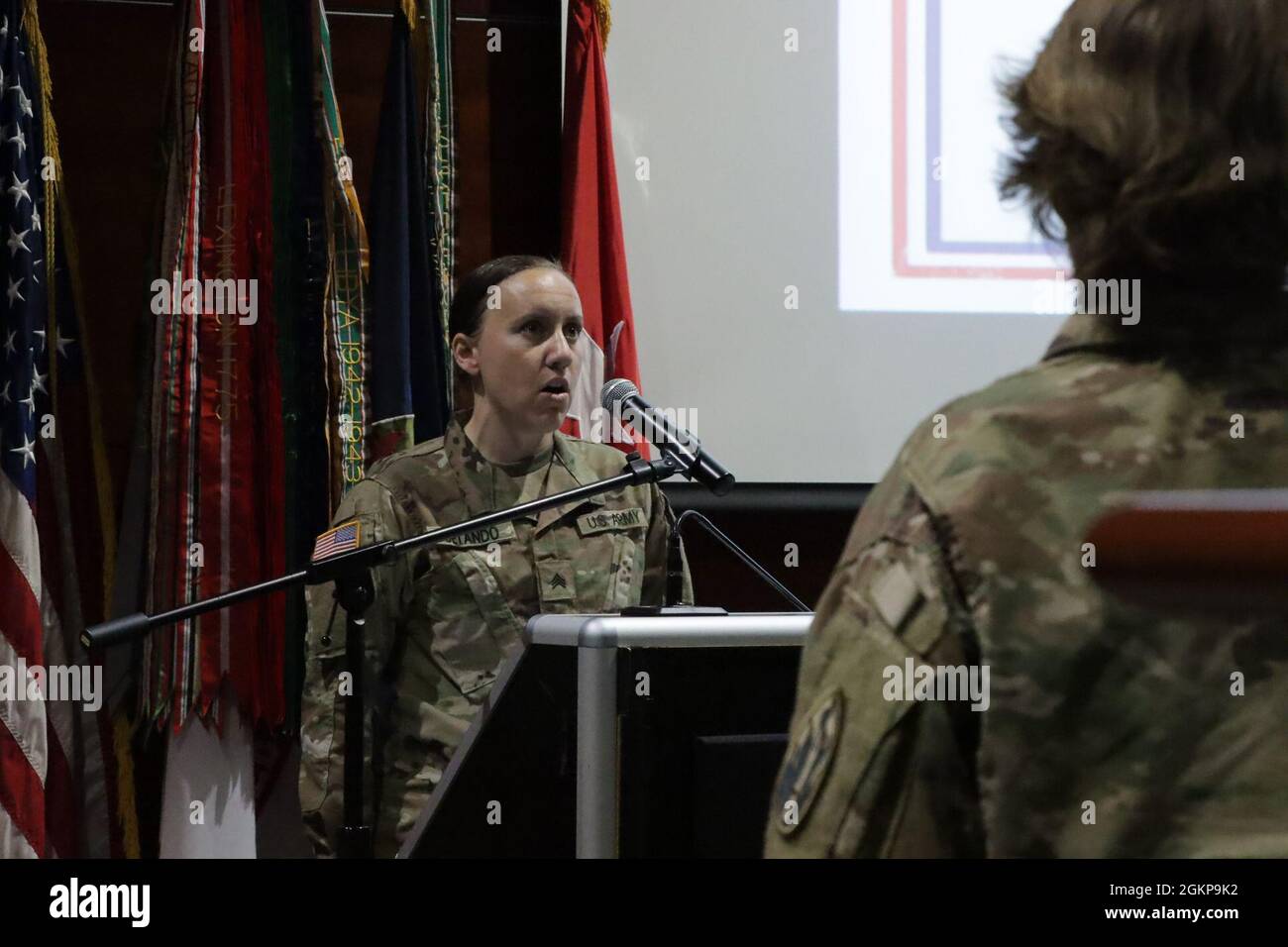 To start the Army heritage ceremony, U.S. Army Reserve Soldier Sgt ...