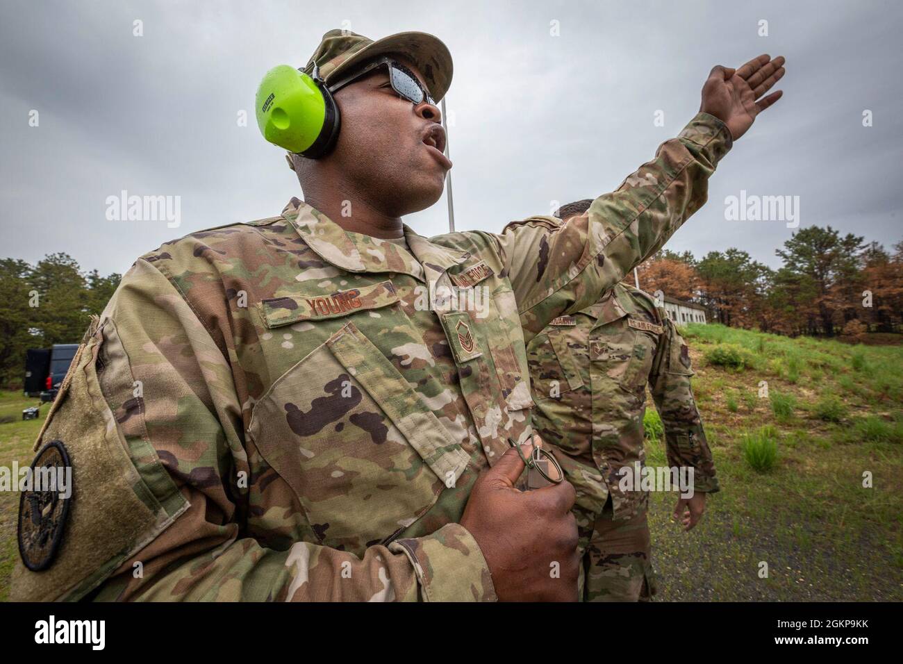 U.S. Air Force Master Sgt. Arnold Young, communications section chief ...