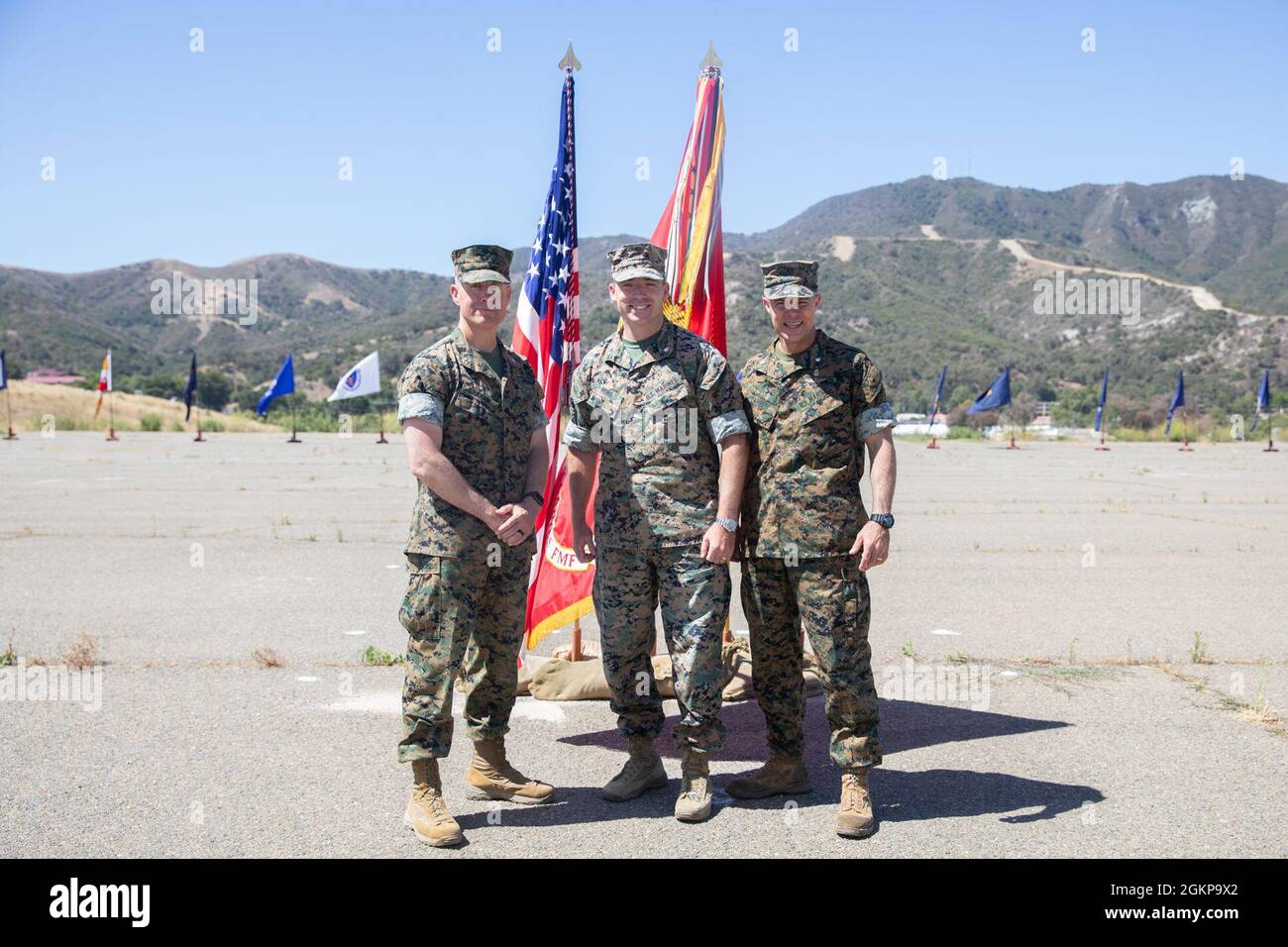 U.S. Marine Corps Col. Brandon W. Graham (left), the commanding officer ...