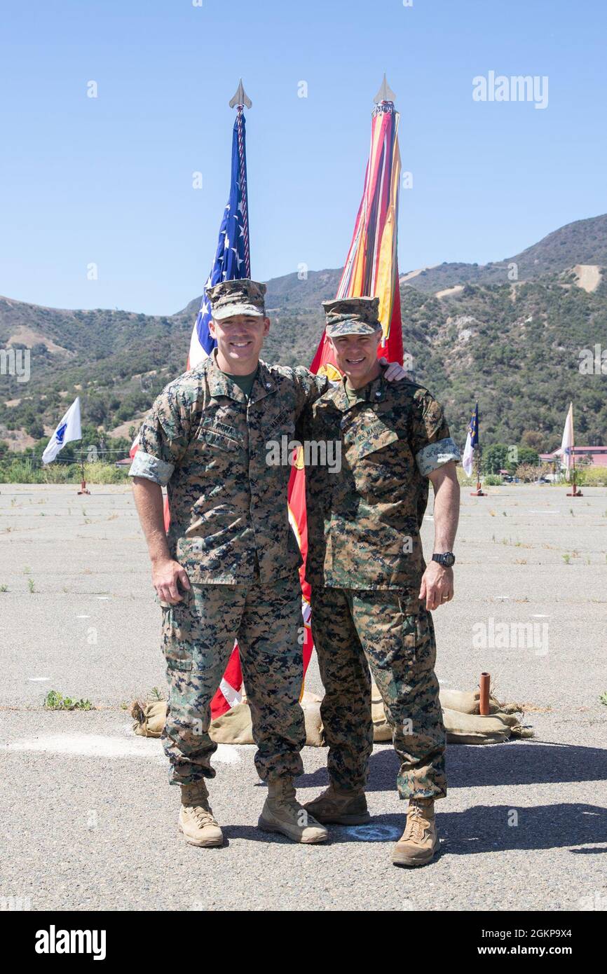 U.S. Marine Corps Lt. Col. Jack Roma, the outgoing commanding officer ...