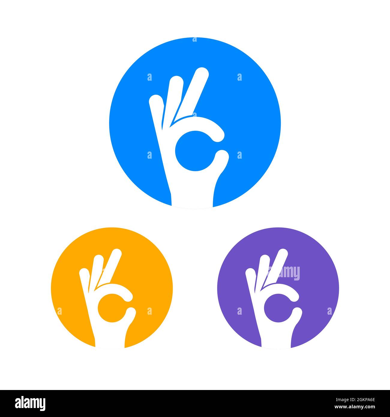 Ok hand sign vector finger logo. Ok hand symbol perfect okay gesture ...