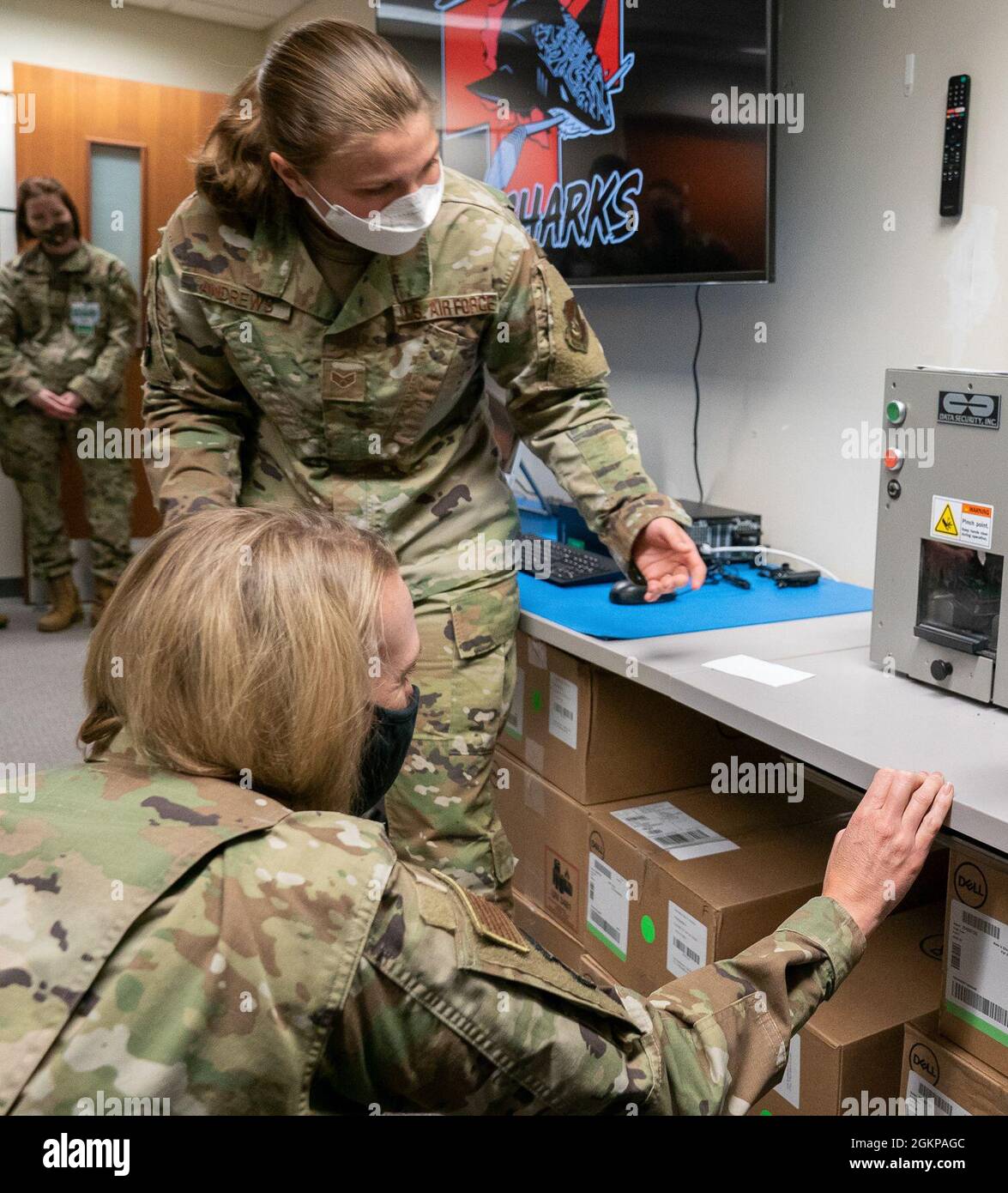 U.S. Air Force Senior Airman Caroline Andrews, a 673d Medical Support ...