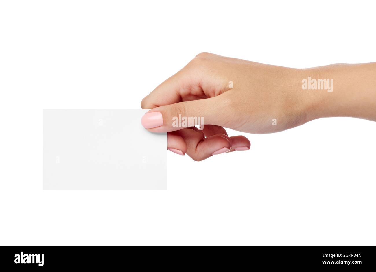 note paper card blank sign hand holding Stock Photo - Alamy