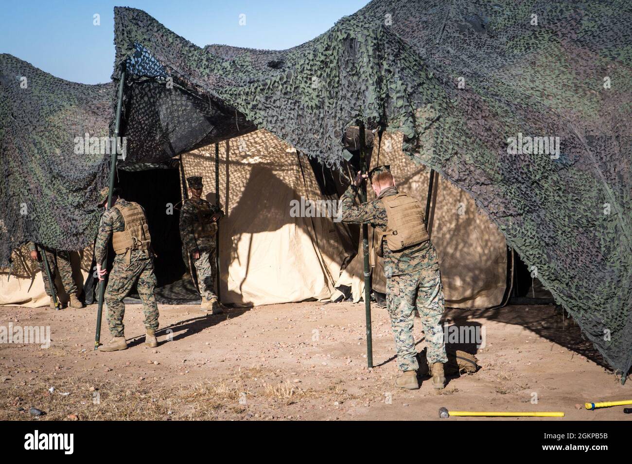 U.S. Marines with Marine Air Support Squadron 6, 4th Marine Aircraft ...