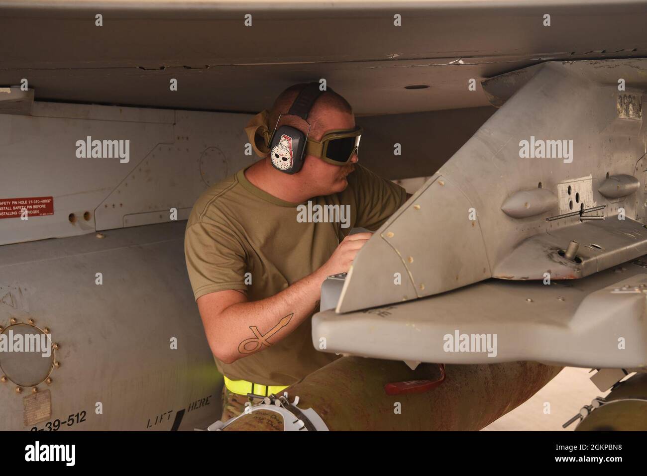 U.S. Air Force Senior Airman James Talley, 157th Expeditionary Fighter ...