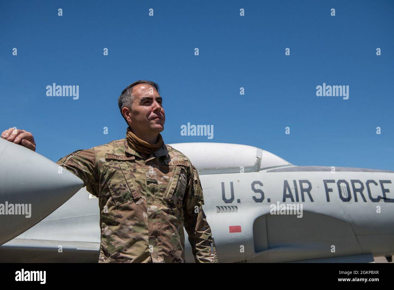 U.S. Air Force Senior Airman Javier Urzay, an Aerial Porter with the ...