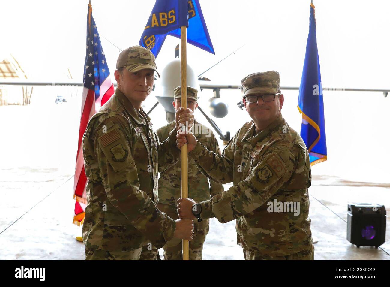 Lt. Col. Nicholas Wabeke, outgoing commander of the 776th Expeditionary ...