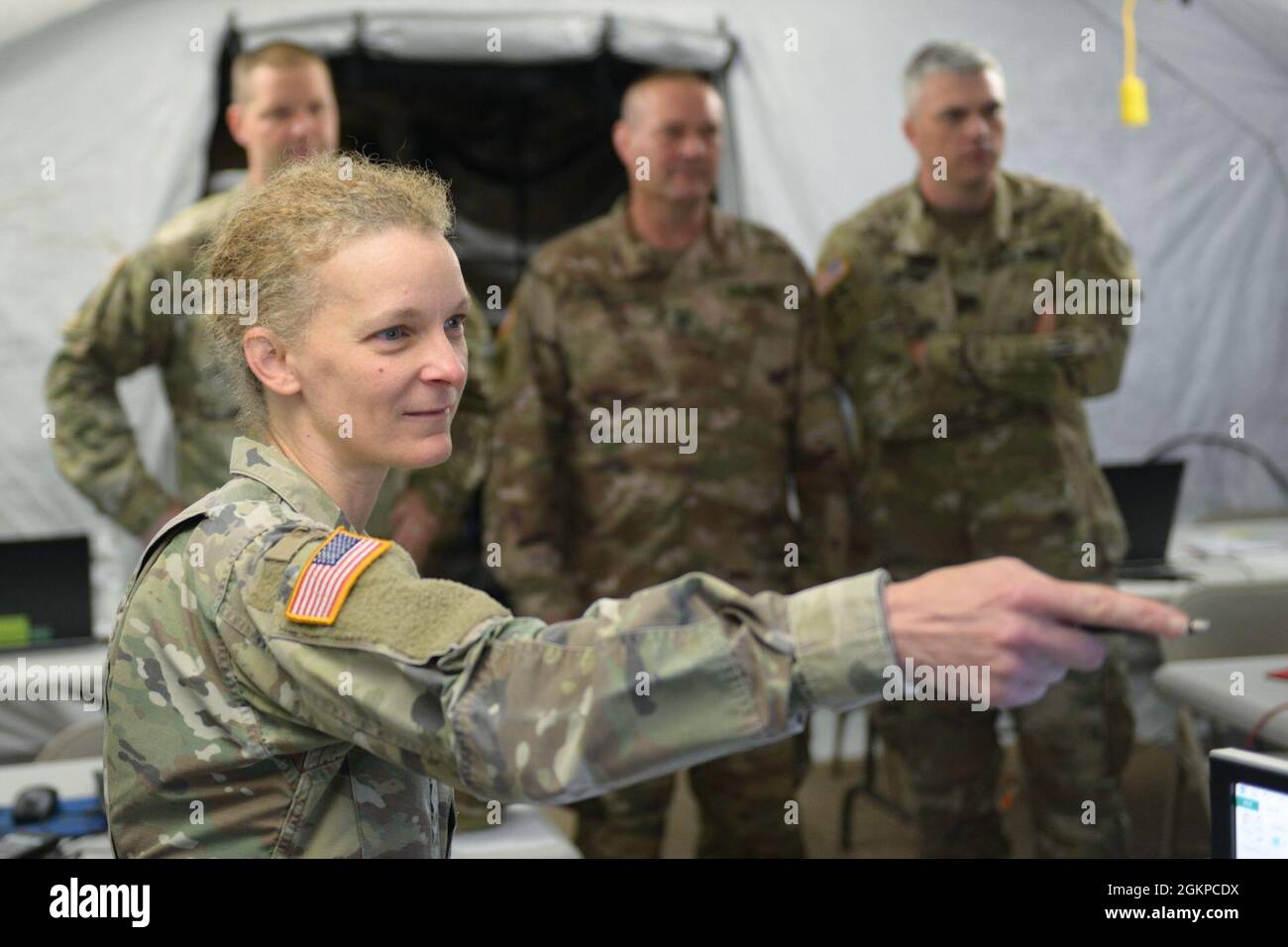 Indiana National Guard Lt. Col. Harmonie Foster, of Nashville, the 38th ...