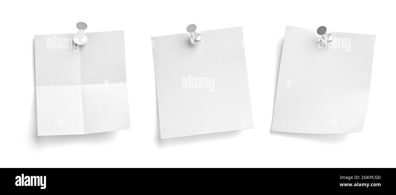 note paper push pin message red white black Stock Photo - Alamy