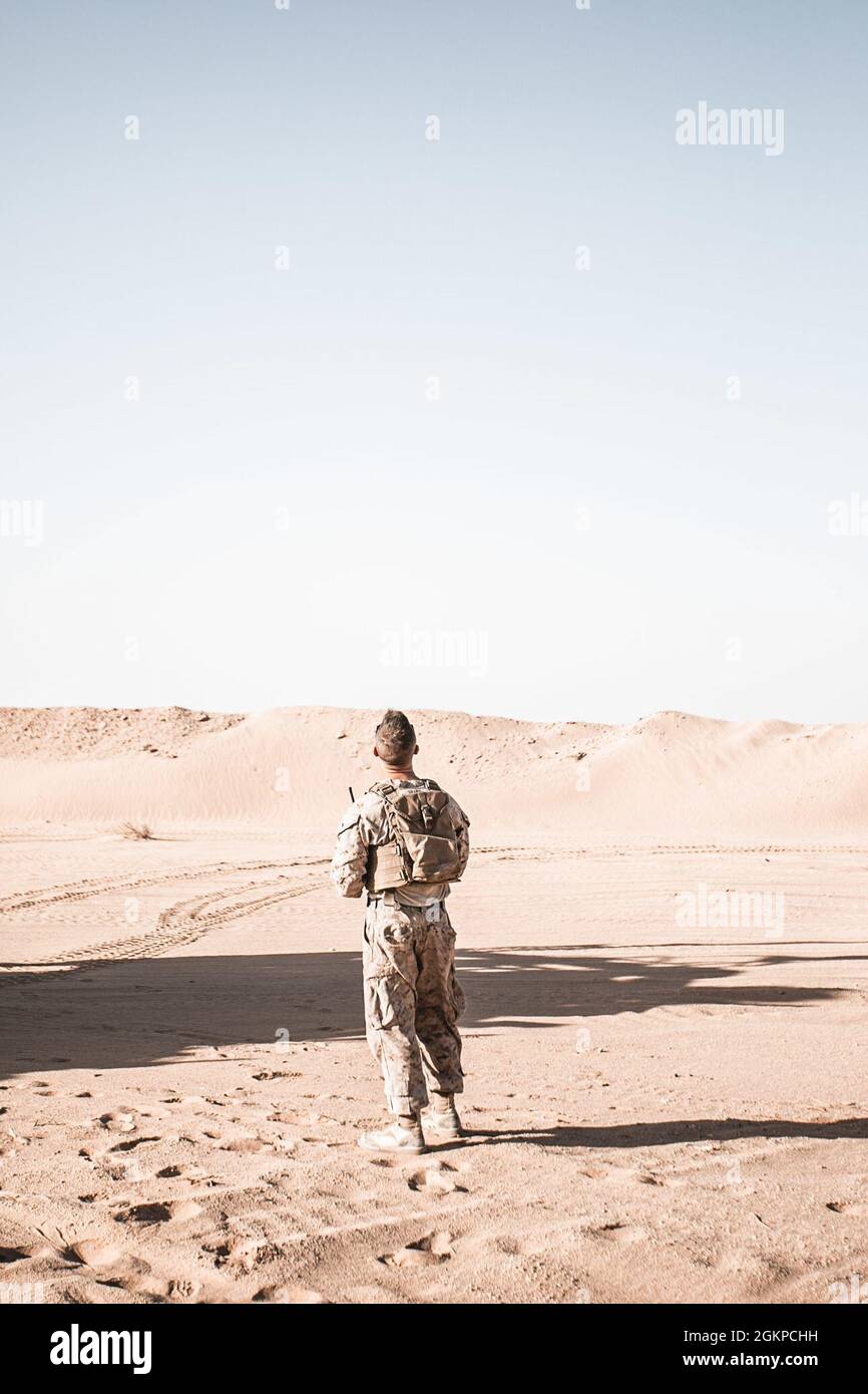 U.S. Marine Corps 1st Lt. William Stark, a Low Altitude Air Defense ...