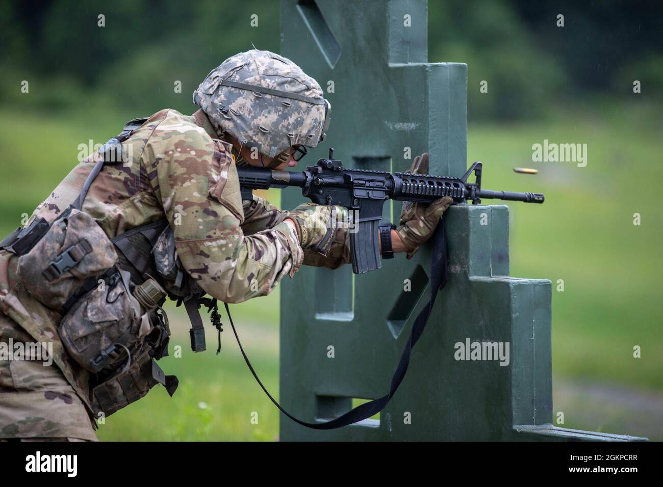 United States Military Academy Cadets conduct table six of Basic Rifle ...
