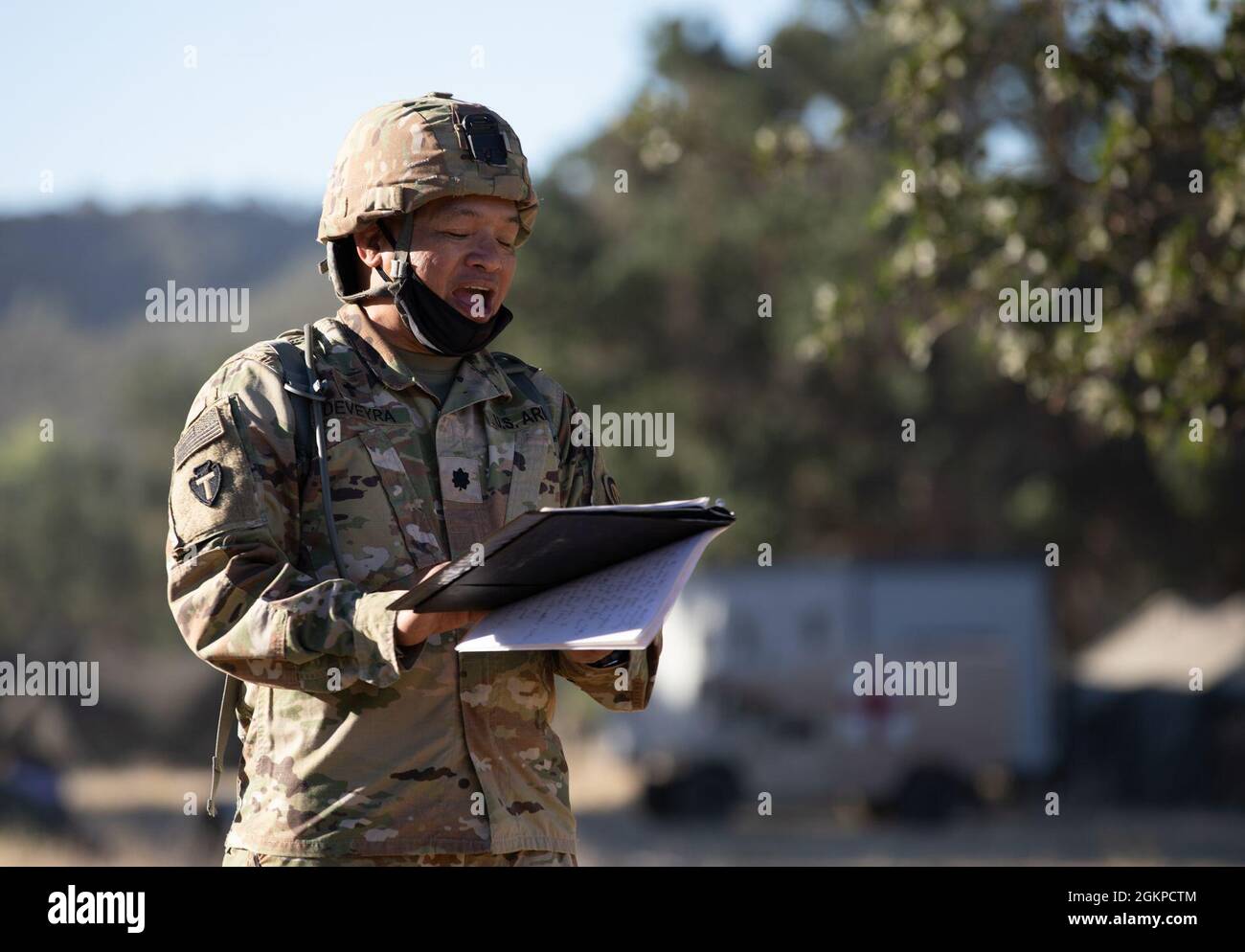 Lt. Col. Jerico Deveyra, a chaplain with the 658th Regional Support ...