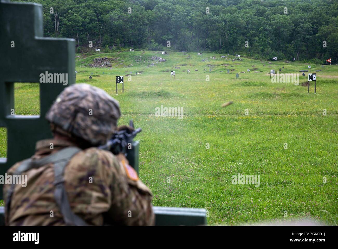United States Military Academy Cadets conduct table six of Basic Rifle ...