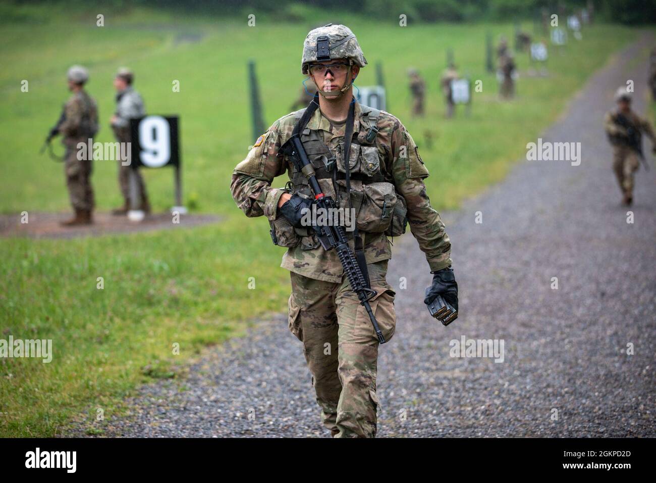 United States Military Academy Cadets conduct table six of Basic Rifle ...