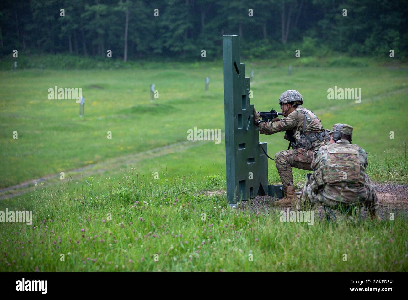 United States Military Academy Cadets conduct table six of Basic Rifle ...