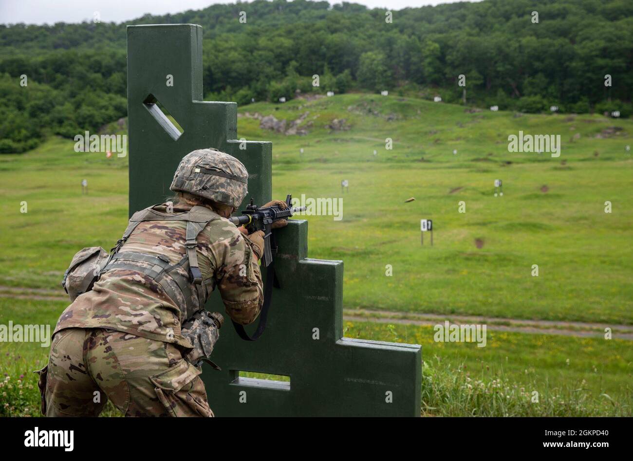 United States Military Academy Cadets conduct table six of Basic Rifle ...