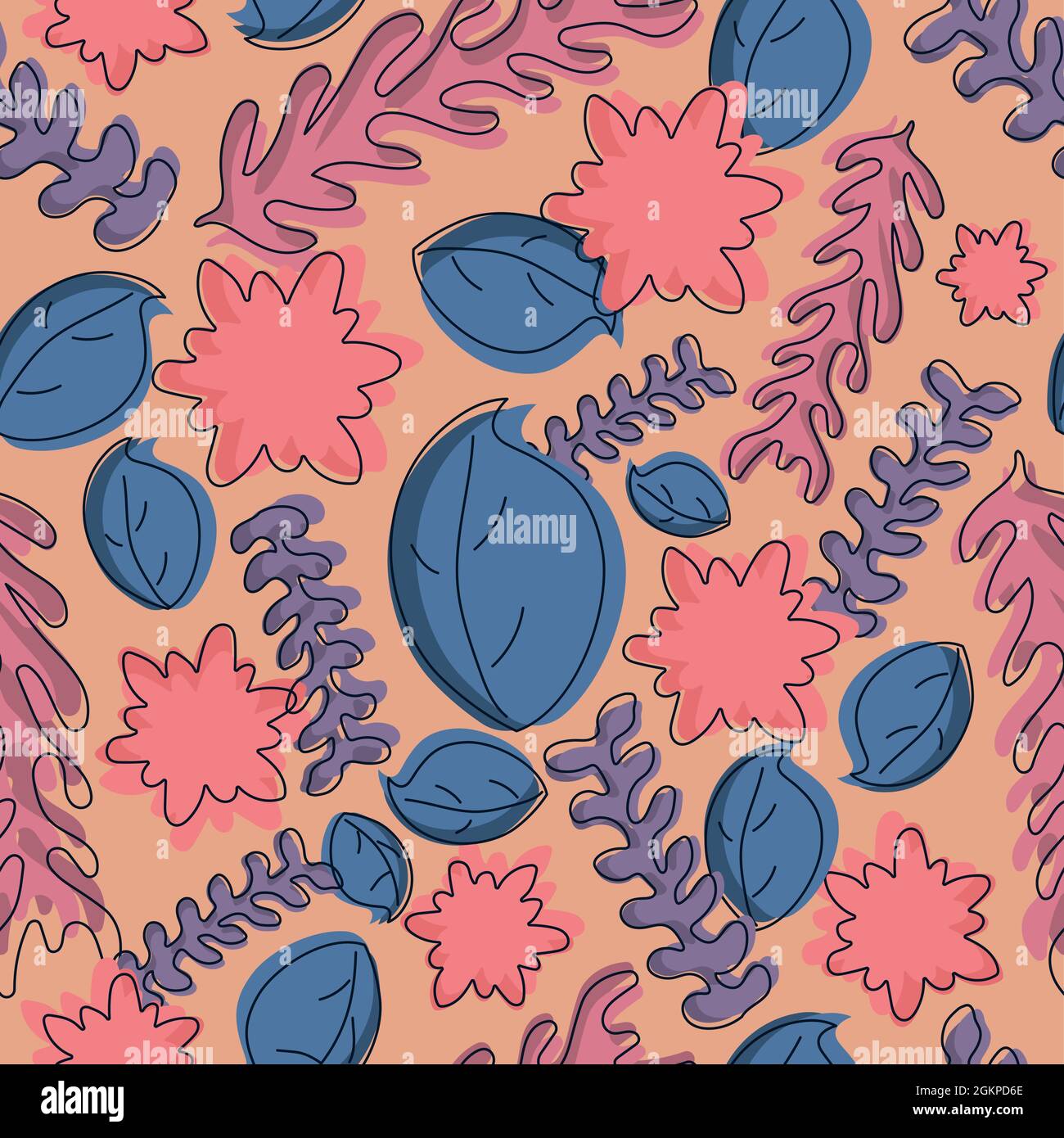 Colored background pattern with autumn leaves Stock Vector Image & Art ...