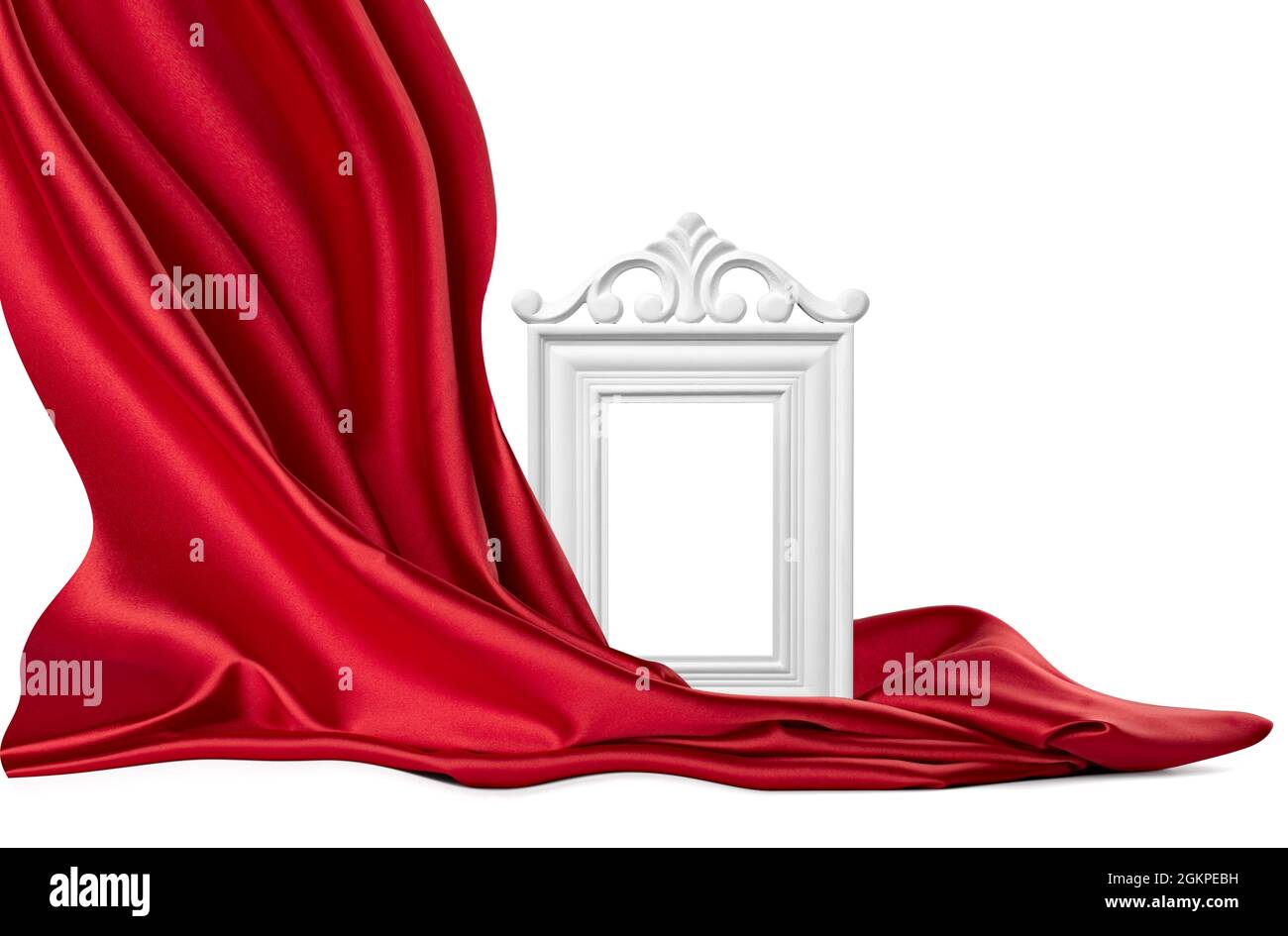 wooden frame and silk cover Stock Photo - Alamy