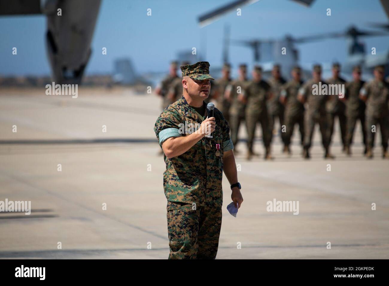 U.S. Marine Corps Lt. Col. Bradley Fessler, the outgoing commanding ...