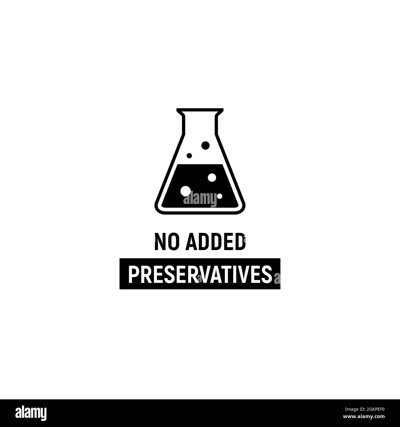 No added preservatives icon. Chemical artificial free food. No ...