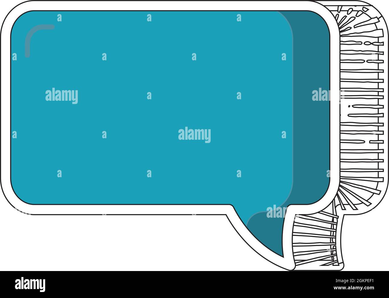 Isolated retro comic bubble chat with vintage border Stock Vector Image ...