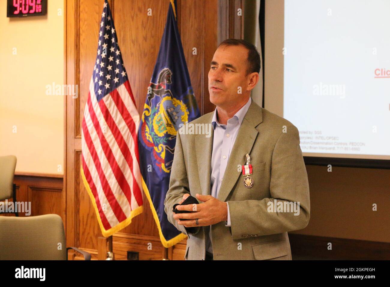 Retired Brig. Gen. David Wood addresses several of his former ...