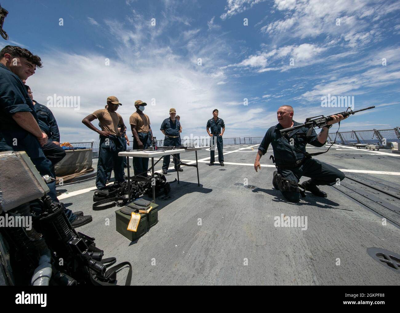 Gunner’s Mate 2nd Class Michael Stubbs, from Dallas, assigned to the ...