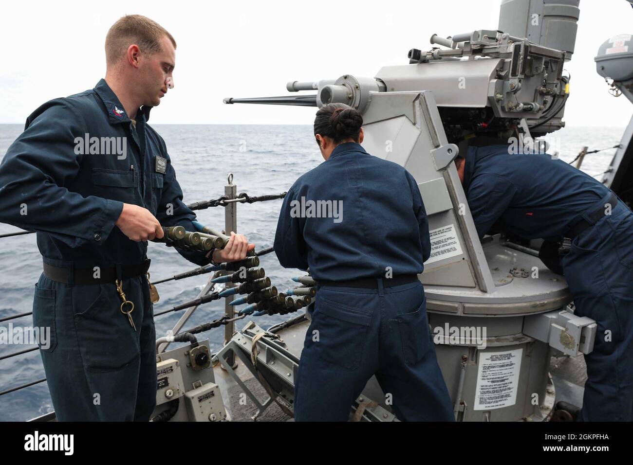 ATLANTIC OCEAN (June 13, 2021) Gunner’s Mate 2nd Class Sullivan Asko ...
