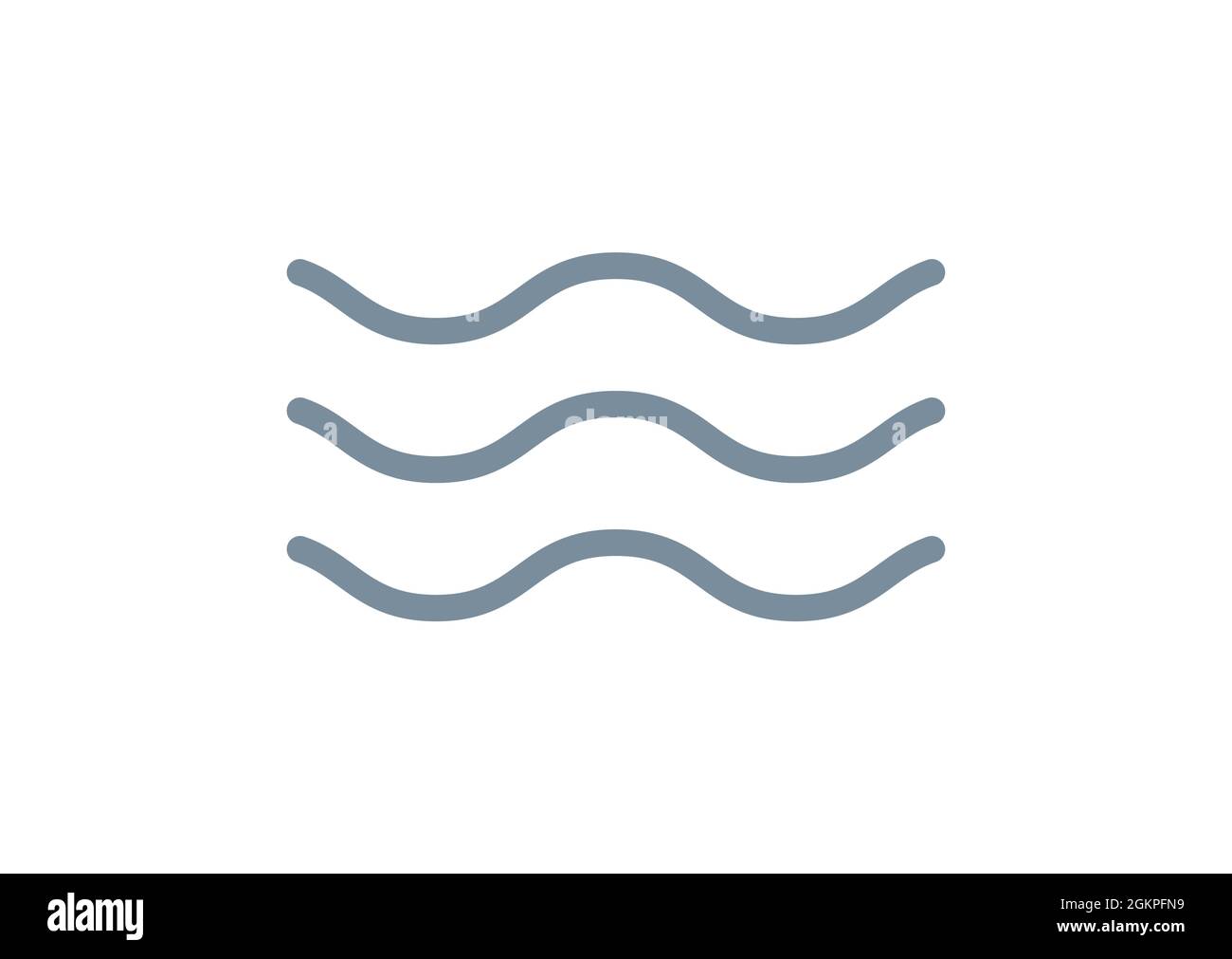 Wave line icon water vector sea flat ocean graphic symbol. Wave minimal ...