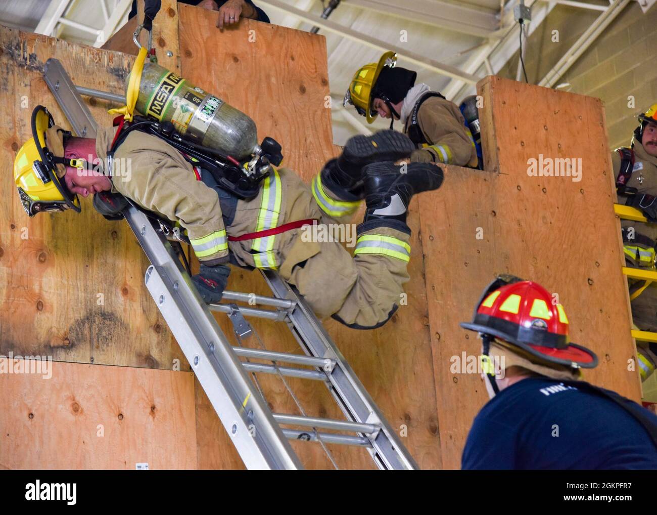 U.S. Air Force 92nd Civil Engineer Squadron firefighters and local ...