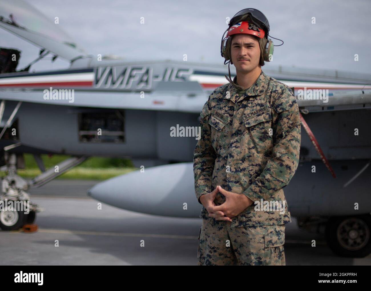 U.S. Marine Corps Lance Cpl. Tyler Martin, an aircraft ordnance ...