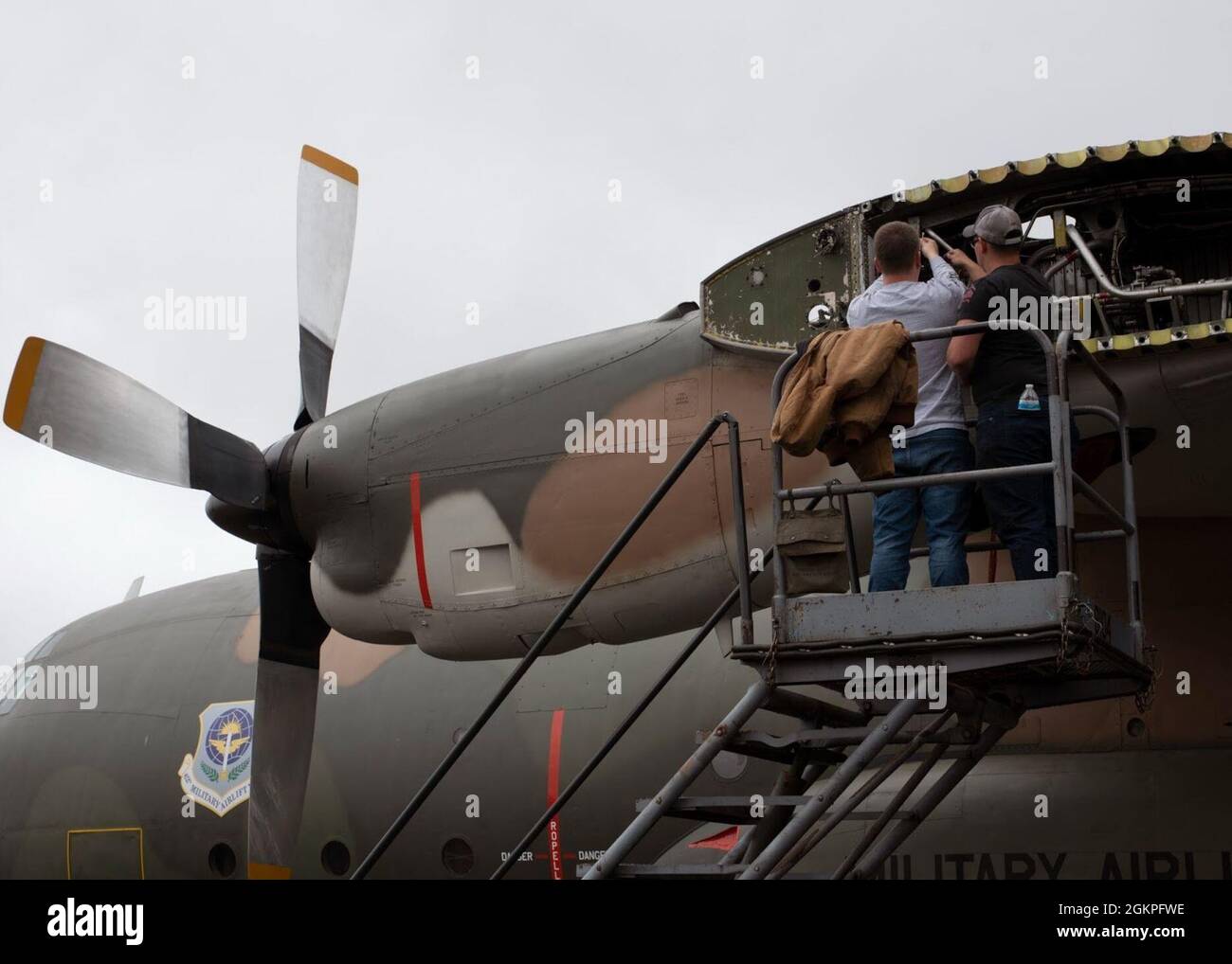 (From left) U.S. Air Force Airman 1st Class Quintin Parrott and Airman ...