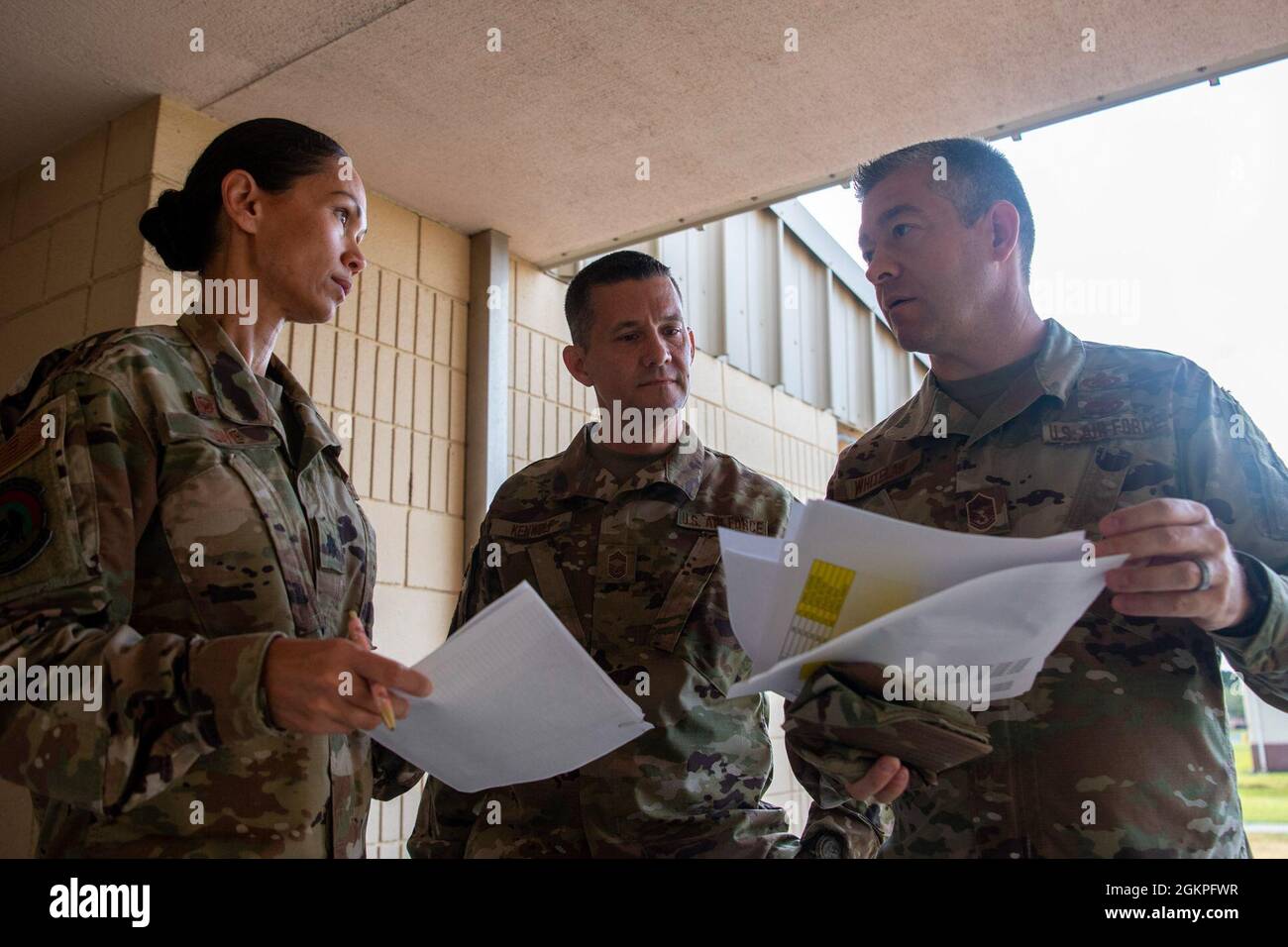 Lt. Col. Anjanette Lowe and Chief Master Sgt. James Kenwolf, 48th ...