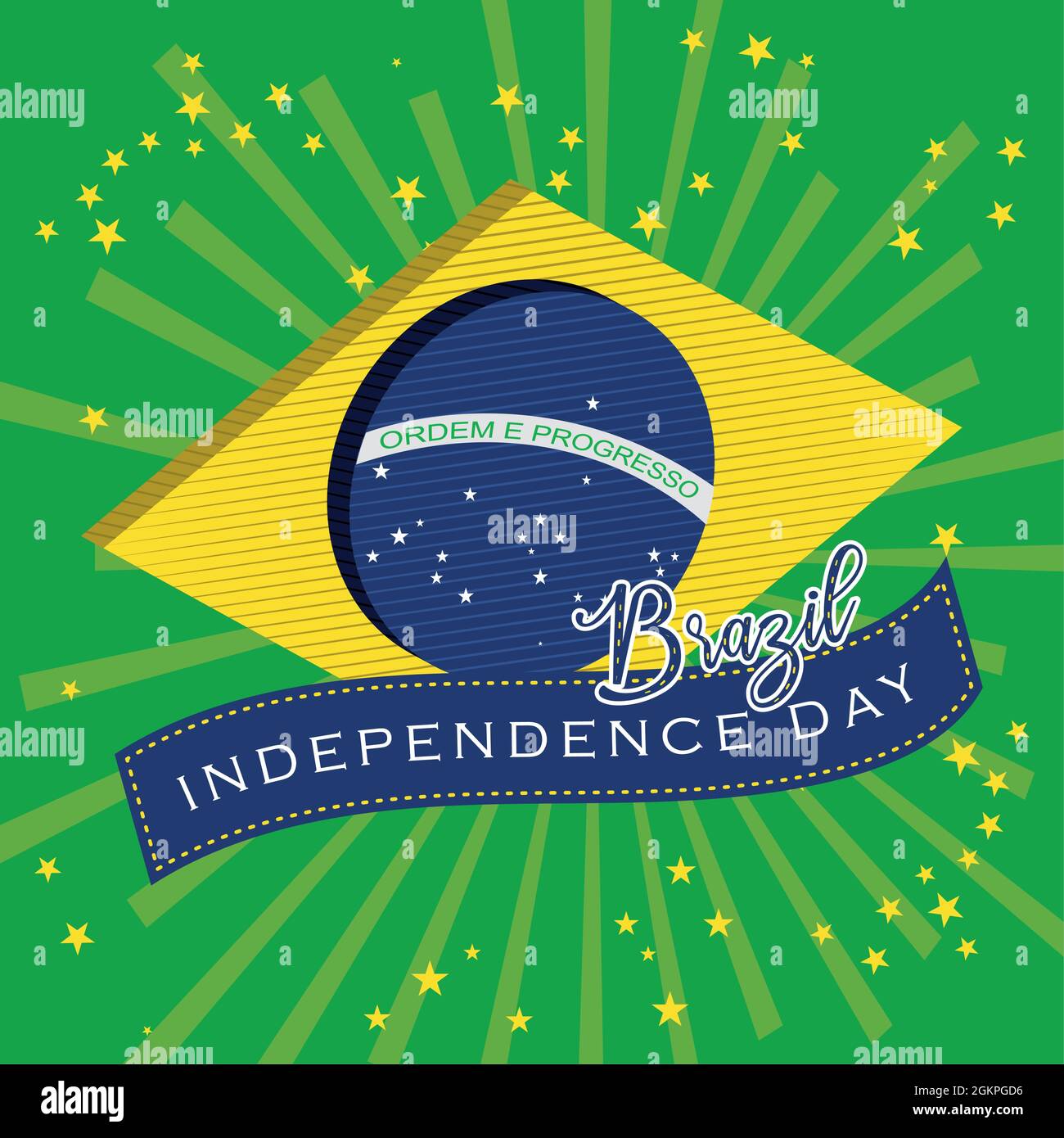Brazil independence day brazil flag with stars Stock Vector Image & Art ...