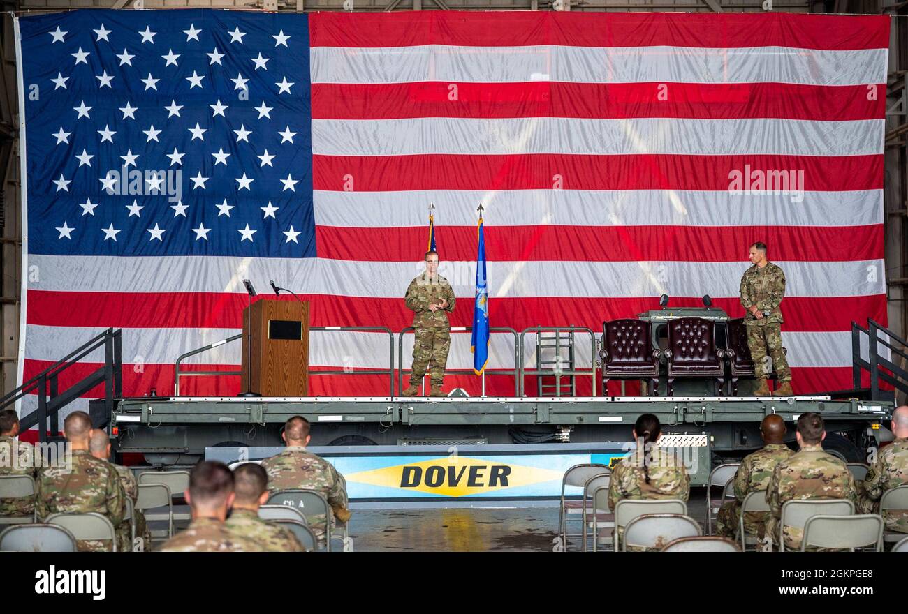 From the left, Chief Master Sgt. Tim Bayes, 436th Airlift Wing command ...