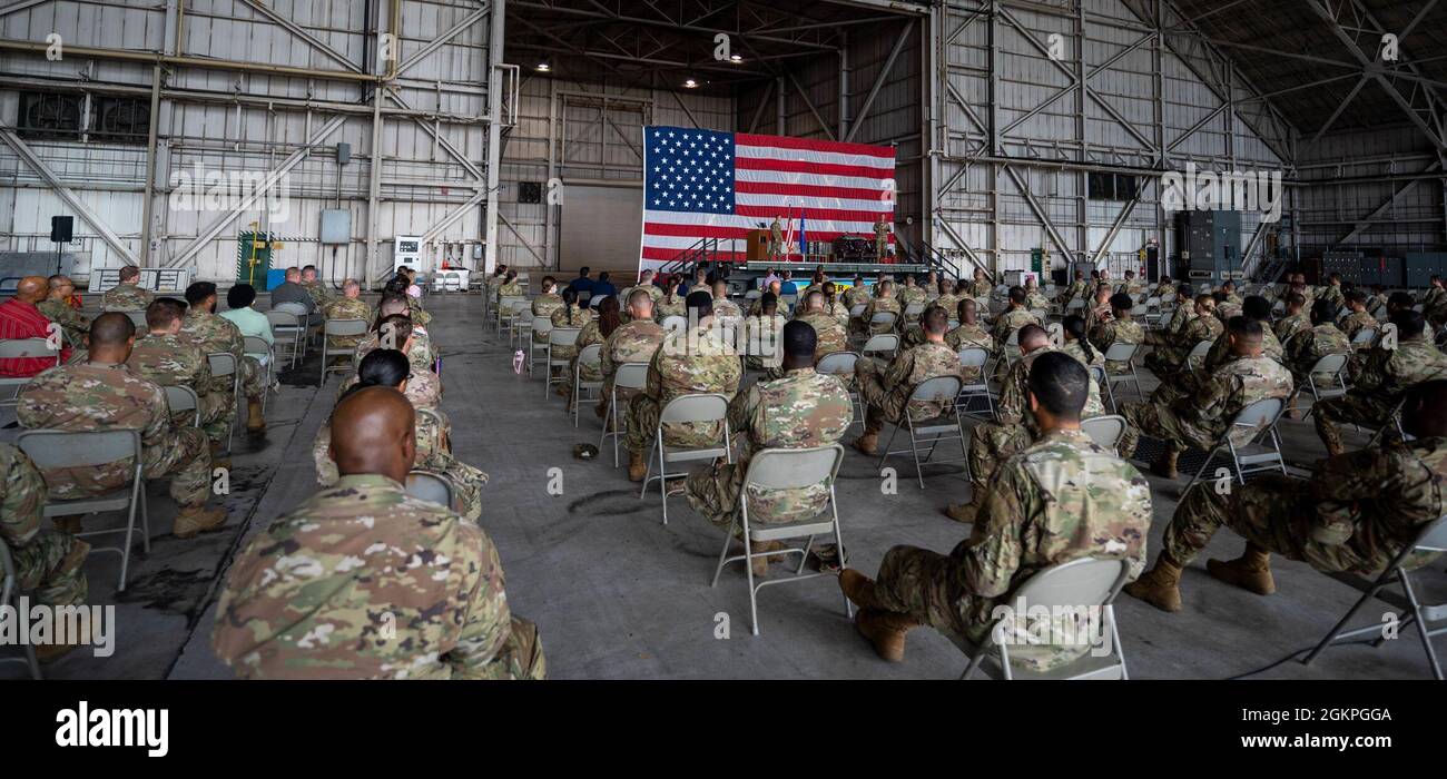 Members of Team Dover listen to the new 436th AW commander and command ...