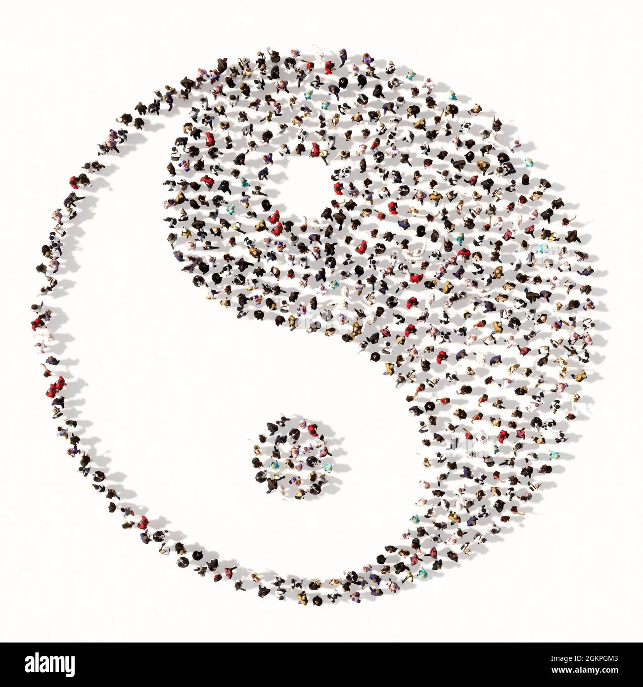 Concept or conceptual large gathering of people forming the image of ...