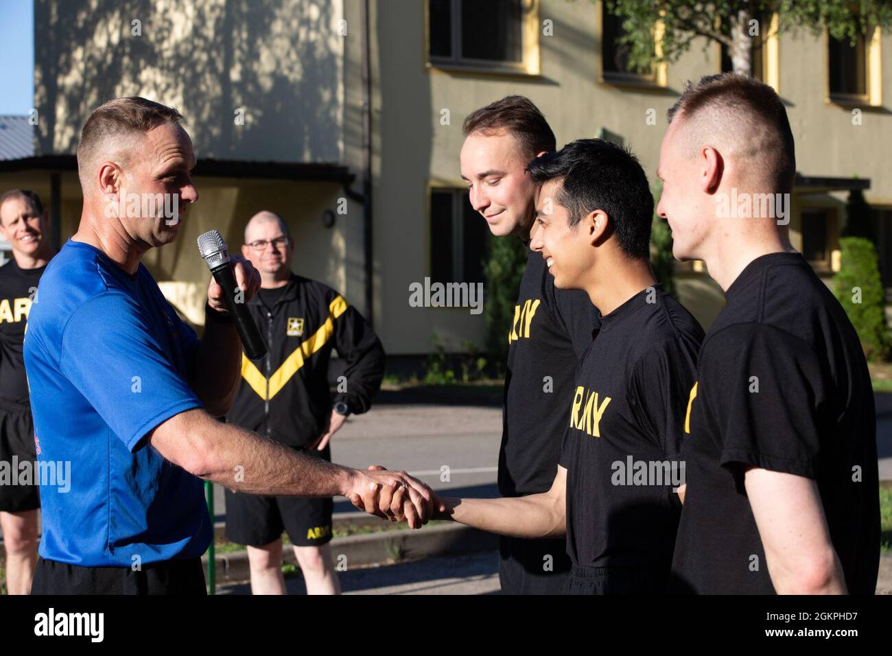 U.S. Army Col. Bryan Chivers (left), 1st Combat Aviation Brigade ...