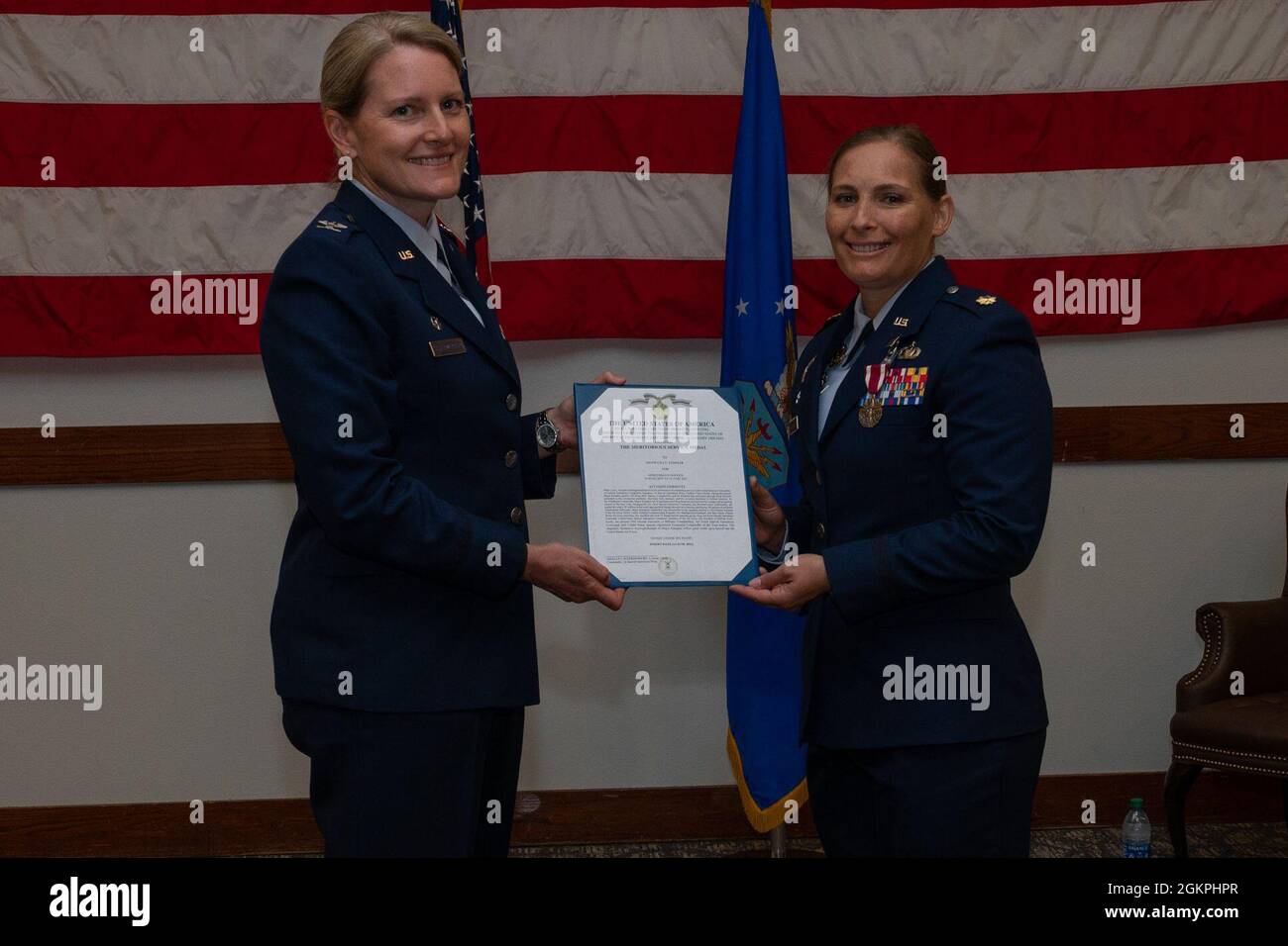 U.S. Air Force Maj. Lisa Kempker, right, 1st Special Operations ...