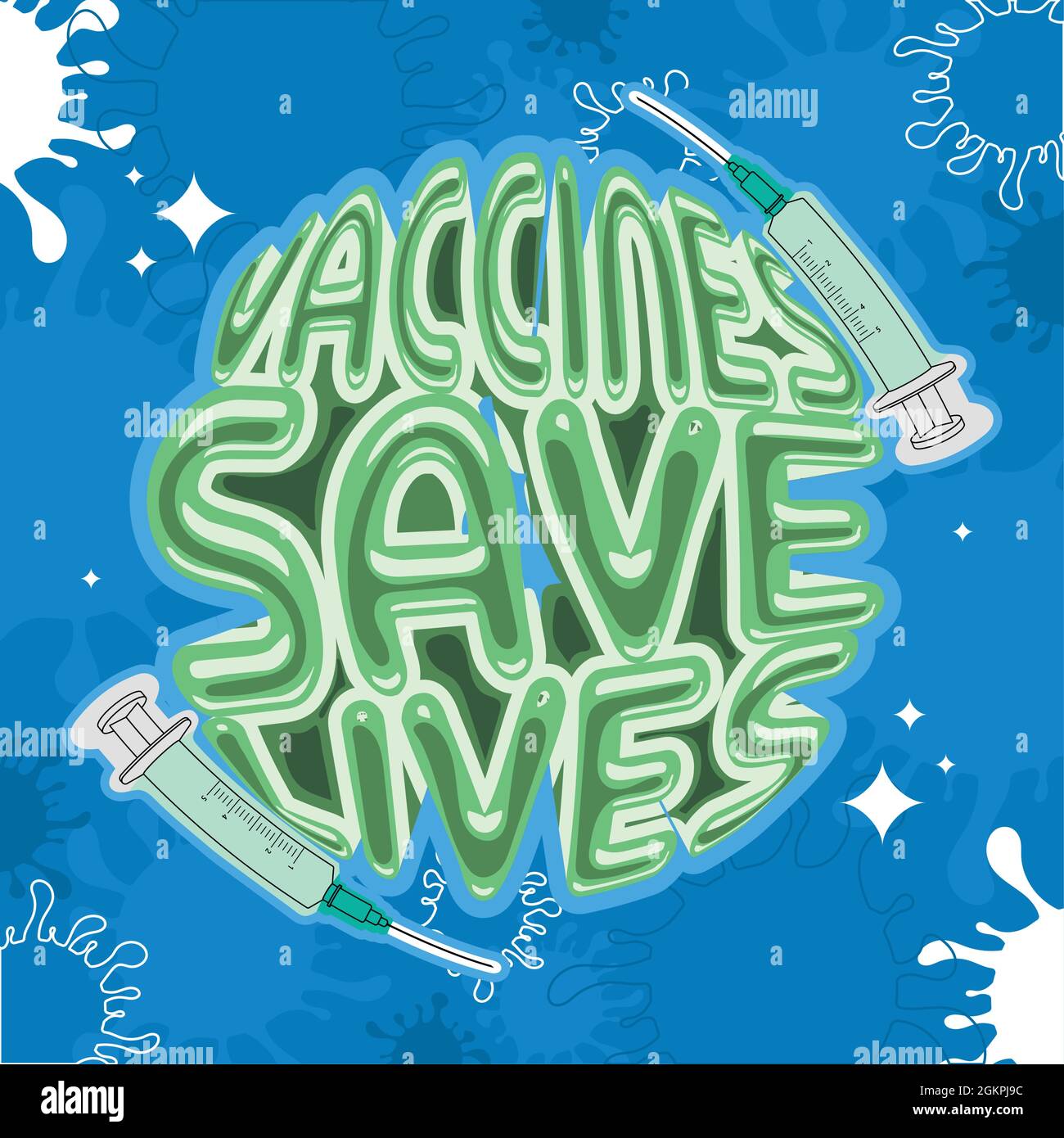 Vaccine save lives retro poster with syringes Stock Vector Image & Art ...