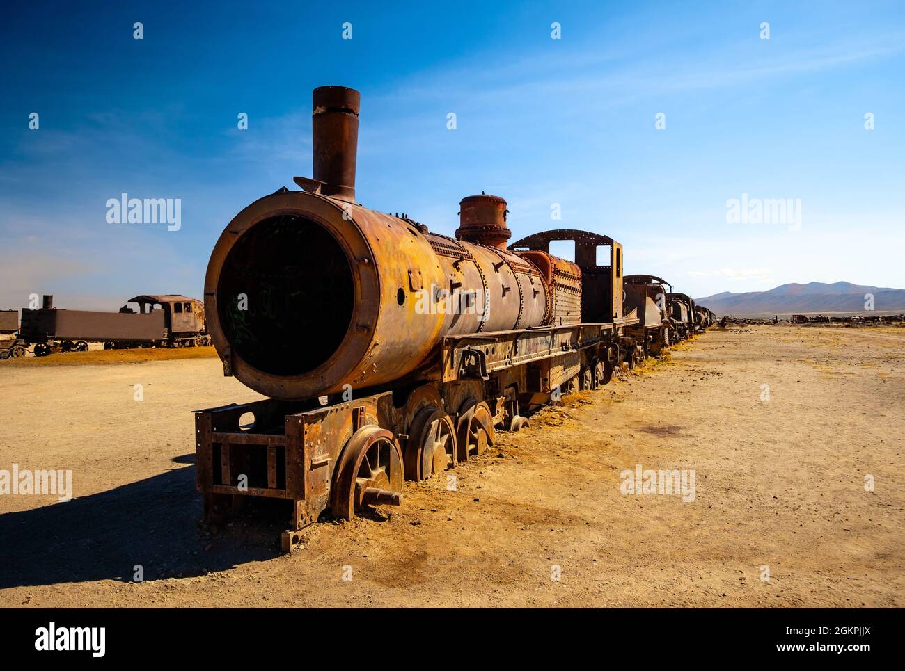 rusty steam locomotives in Bolivia Stock Photo - Alamy