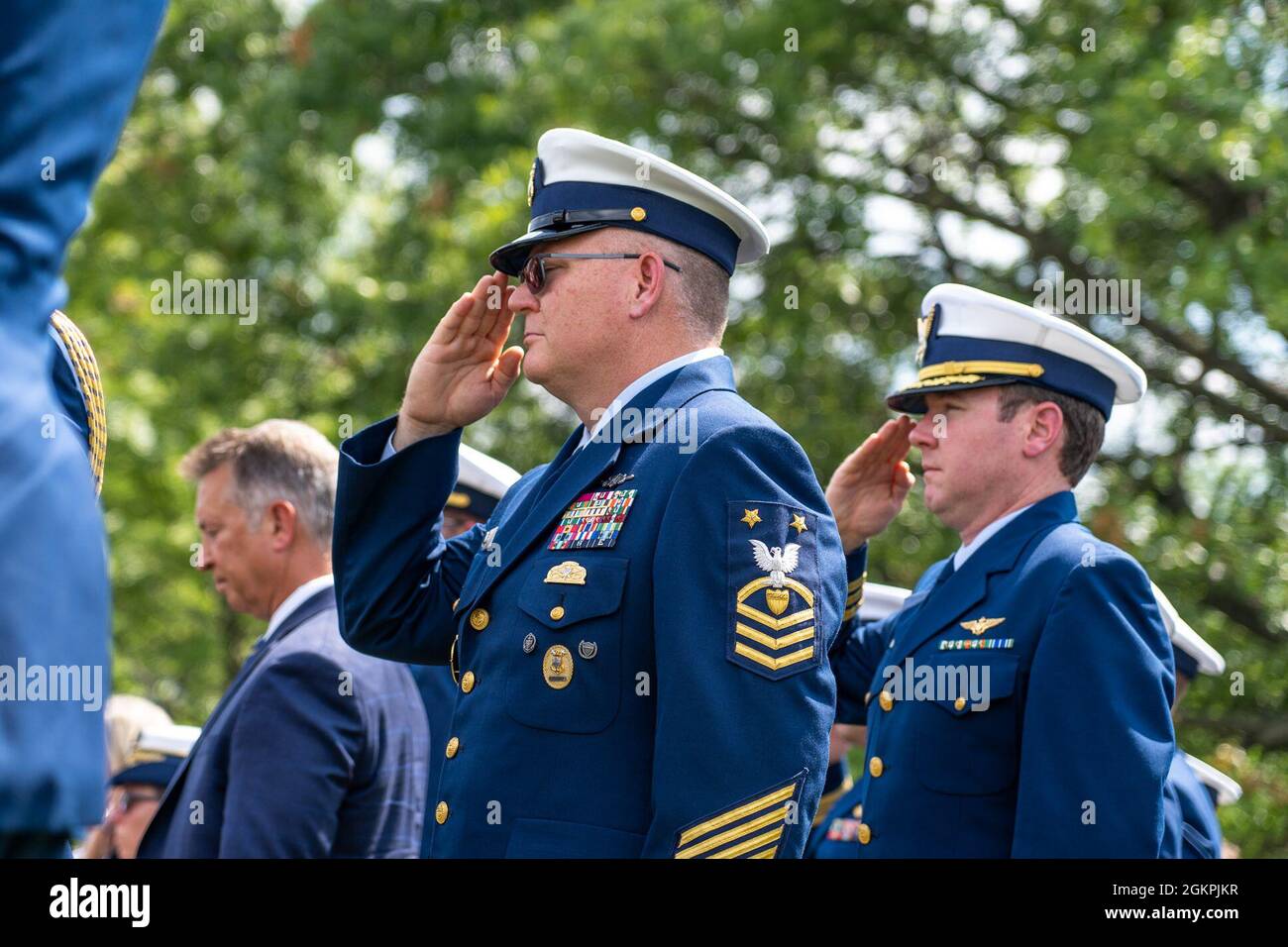 Family and military service members gather to honor Lt. j.g. Morgan ...