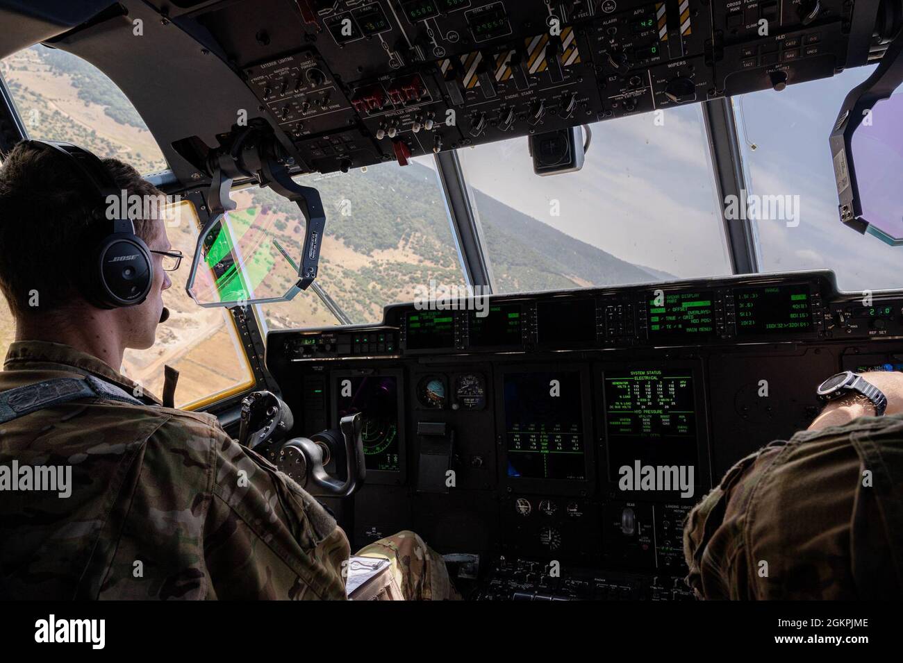 U.S. Air Force Maj. Andy Forsyth, 37th Airlift Squadron pilot, conducts ...