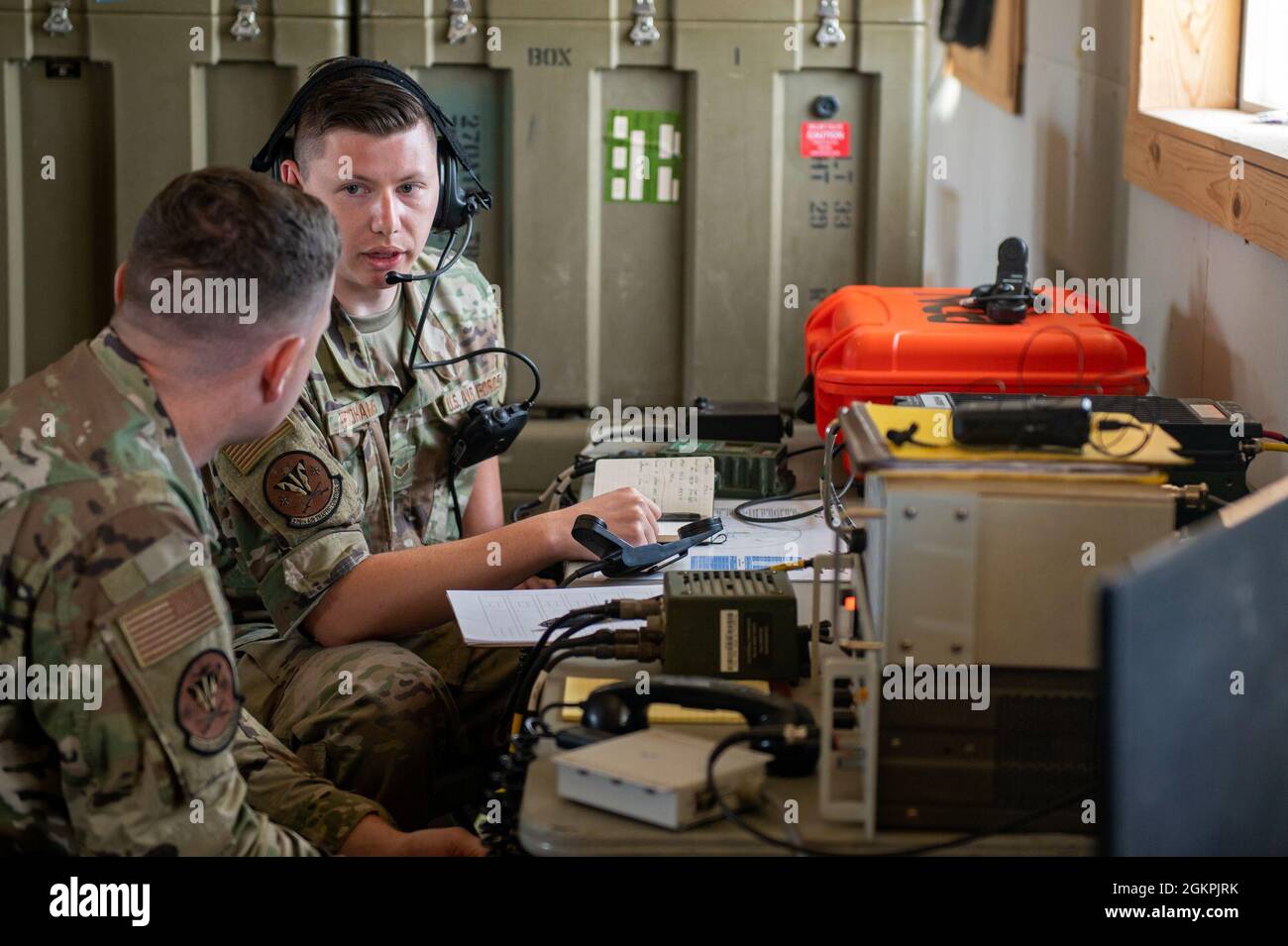 U.S. Air Force Airmen from the 270th Air Traffic Control Squadron ...