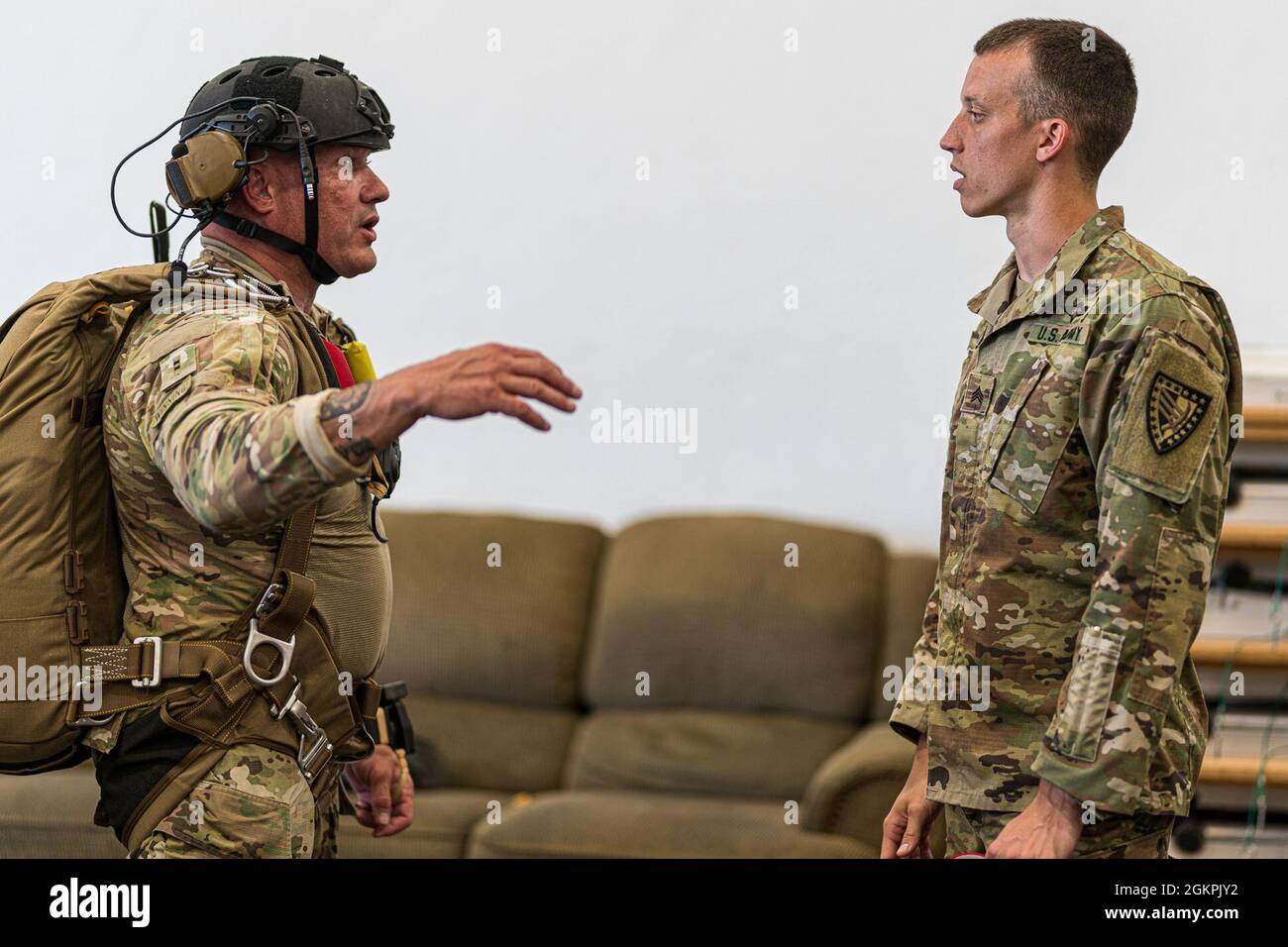 Chief Warrant Officer 2 James Gibson, a jumpmaster with the Indiana ...