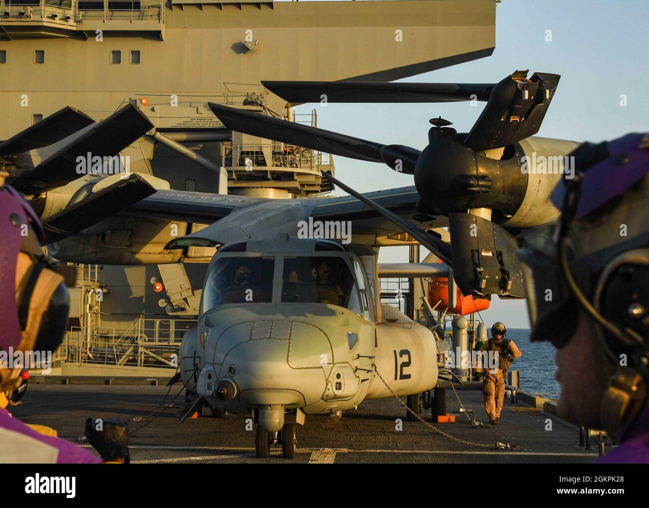 ATLANTIC OCEAN (JUNE 14, 2021) Marines from the Marine Medium Tiltrotor ...