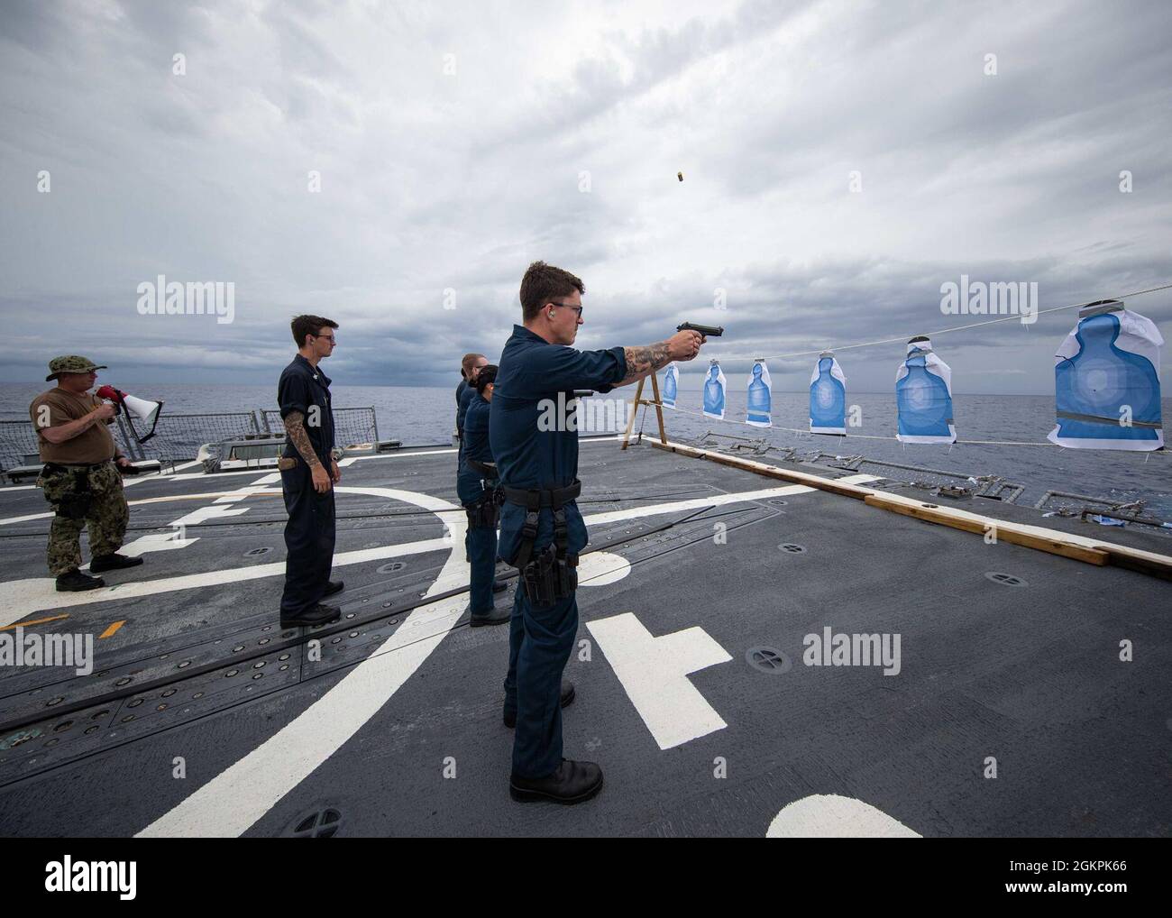 Fire Controlman (Aegis) 2nd Class Zachary Anstine, right, from San ...
