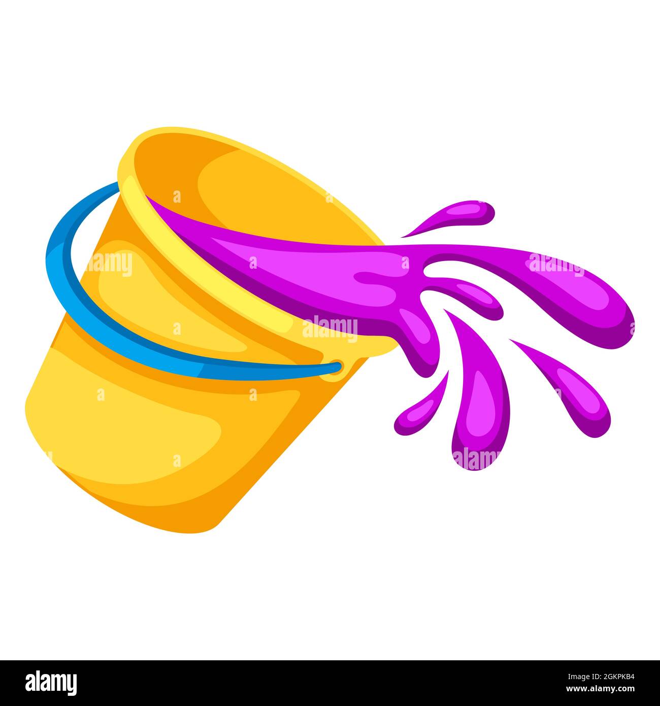 Illustration of buckets with paint. Image for Happy Holi Stock Vector ...